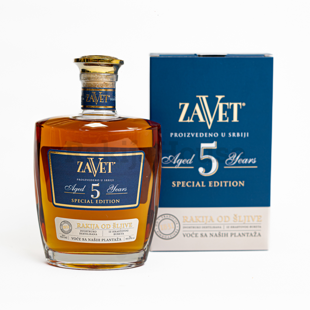 Zavet - rakija od šljive 5 god. - Rakija House